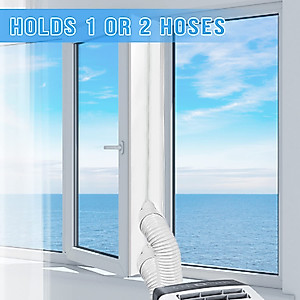 YoleShy Portable AC Window Kit Universal Window Seal for AC Unit Casement Window Air Conditioner Window Vent Kit for Exhaust Hose Easy to Install and Best Way to Seal, 158 Inches