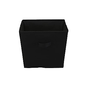Household Essentials Black Linen Medium Fabric Storage Bins 2 Pack