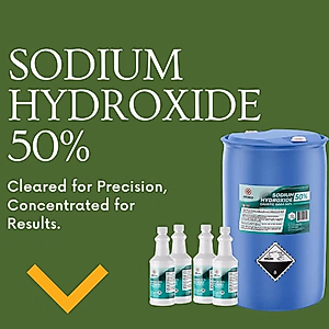 Sodium Hydroxide 50% (Caustic Soda, Lye) - 1 Quart (32 FL Oz) - for Soaps, Paper, Dyes, Cleaning, & Water Treatment - Alliance Chemical