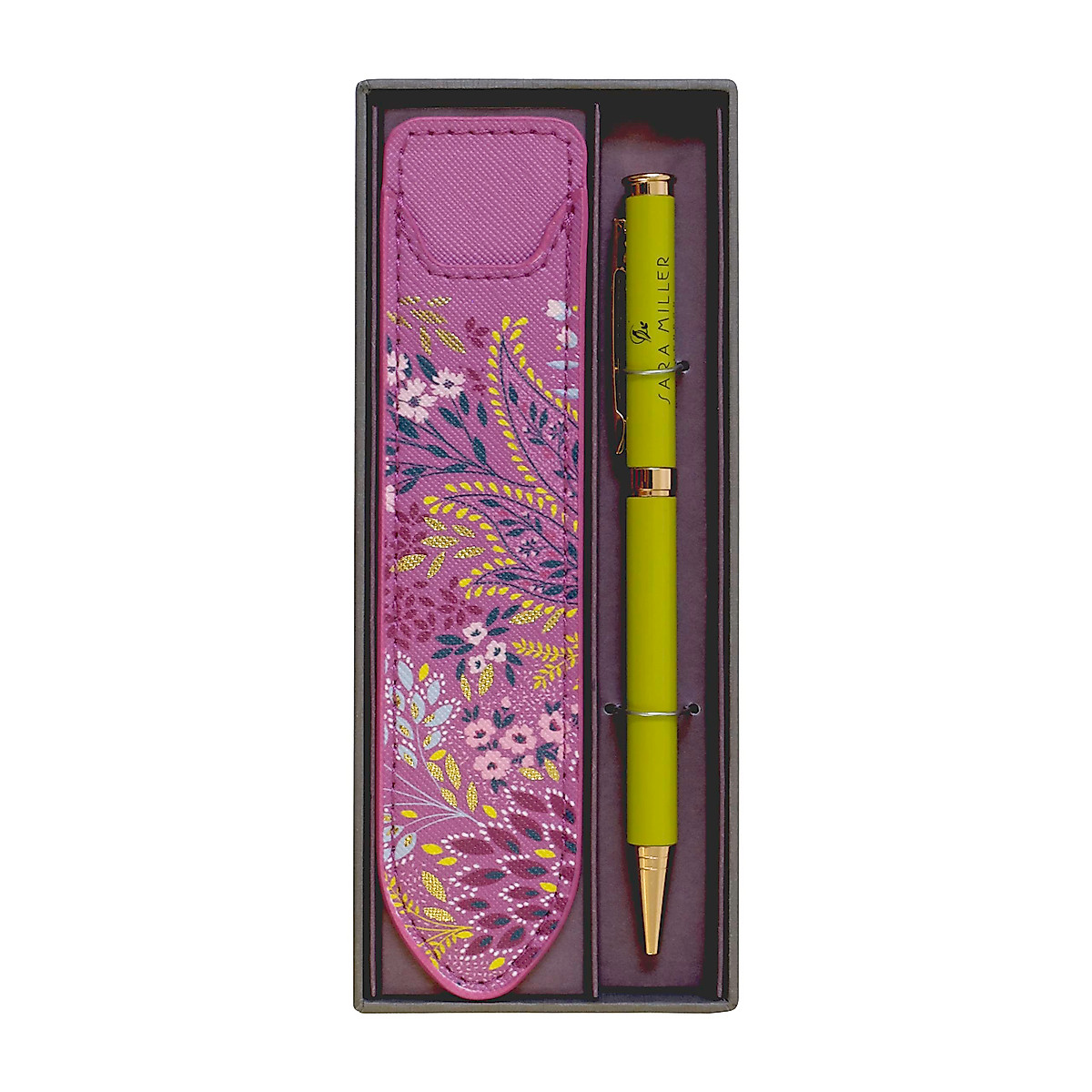 Portico Designs Ballpoint Pen with Pouch Set Sara Miller London Gift Boxed Writing Set, 2-Pieces, Haveli Gardens