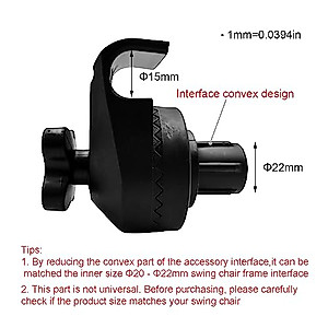 Timyrimy Garden Swing Plastic Fittings (SPF004) to Attach Canopy Frame to Swing Frame, Swing Canopy Bracket Replacement Part (4.9, 1 PCS/CTN)