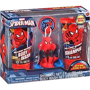Spiderman Soap and Scrub Gift Set - Watermelon Scented - 4 Piece