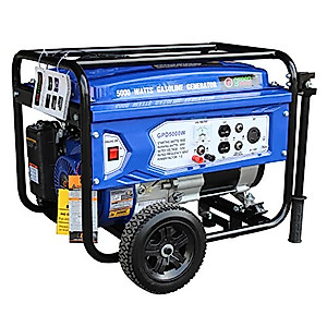 Green-Power America Gasoline Generator GPD5000W, Green/Black