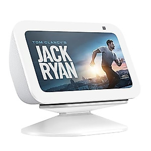 SOKUSIN Stand for Echo Show 5 (3rd Gen) - Adjustable Tilt Smart Sceen Display Stand Table Mount Holder, Magnetic Anti-Slip Base, Compatible with Echo Show 5 3rd Generation (White)