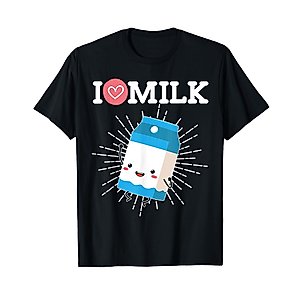 I Love Milk for a Funny Milk Maker Milk Novelty Fan T-Shirt