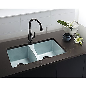 KOHLER K-5873-5U-0 Deerfield Kitchen Sink, 2.375, White