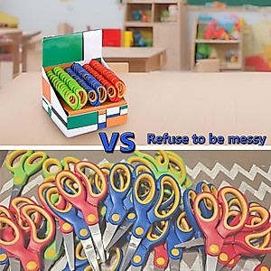 ELECKEY Scissors for School Kids Student, Kids Scissors 36 Count Bulk Set Teacher Pack(Rounded-tip, Blunt), 5 Inch