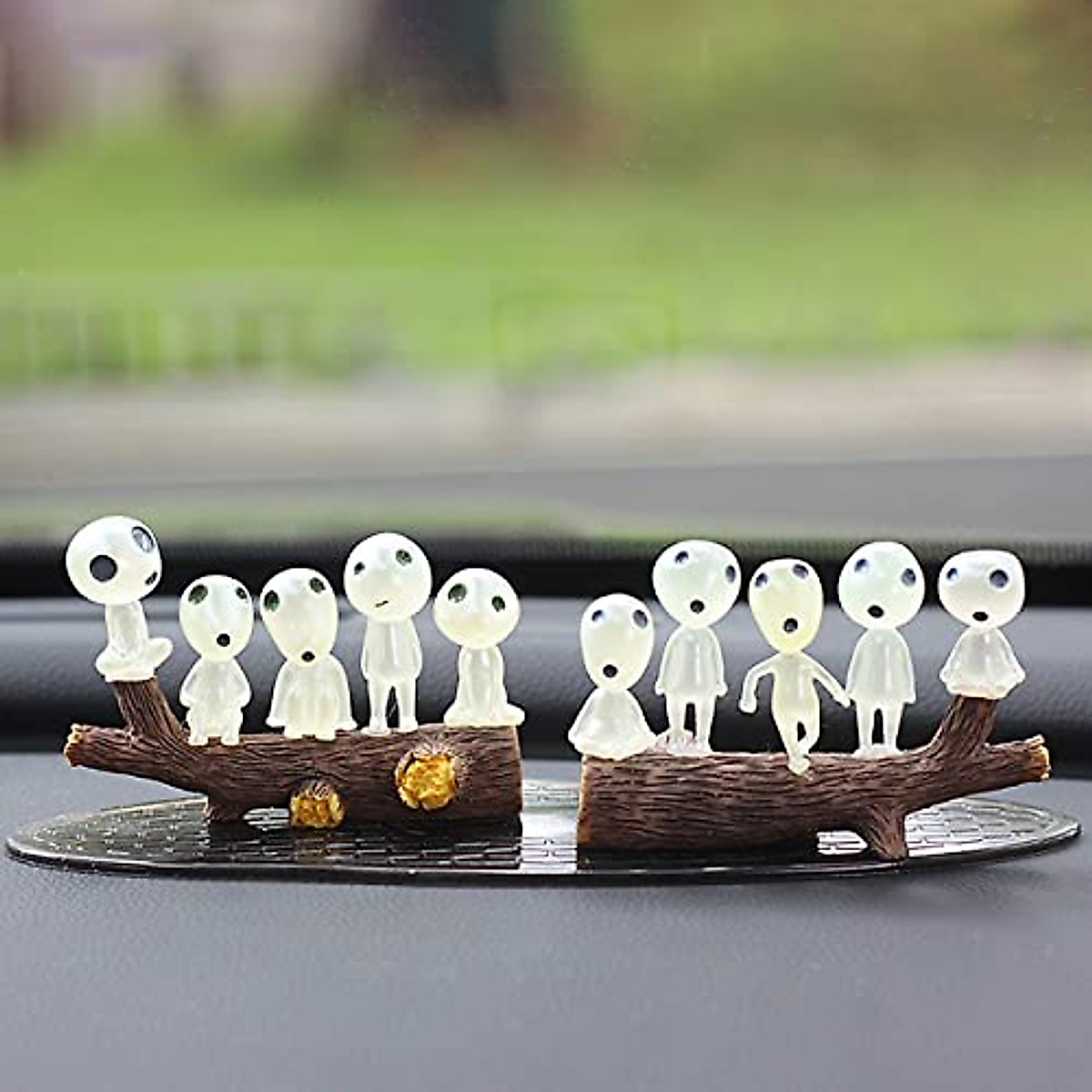 Luminous Ghost Tree Elves 18PCS Glow in Dark Statues Miniature Fairy Landscape Garden Decoration Outdoor Status Patio Lawn Yard Pot Kit and Home Ornament