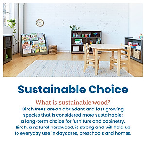 ECR4Kids 8-Compartment Mobile Storage Cabinet, 36in, Classroom Furniture, Grey Wash