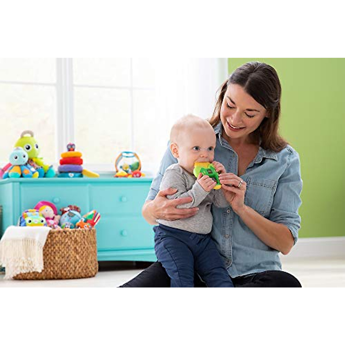 Lamaze John Deere Corn Massaging Baby Teether - John Deere Baby Teething Toy - Newborn Toys for Baby Teething Relief