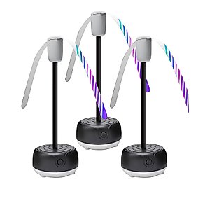 WFFOIFL Fly Fans for Tables, Adjustable Angle Battery-Powered Bug Fan, Purely Physical Fly Fan, Portable Table Fans for Flies（3pack）
