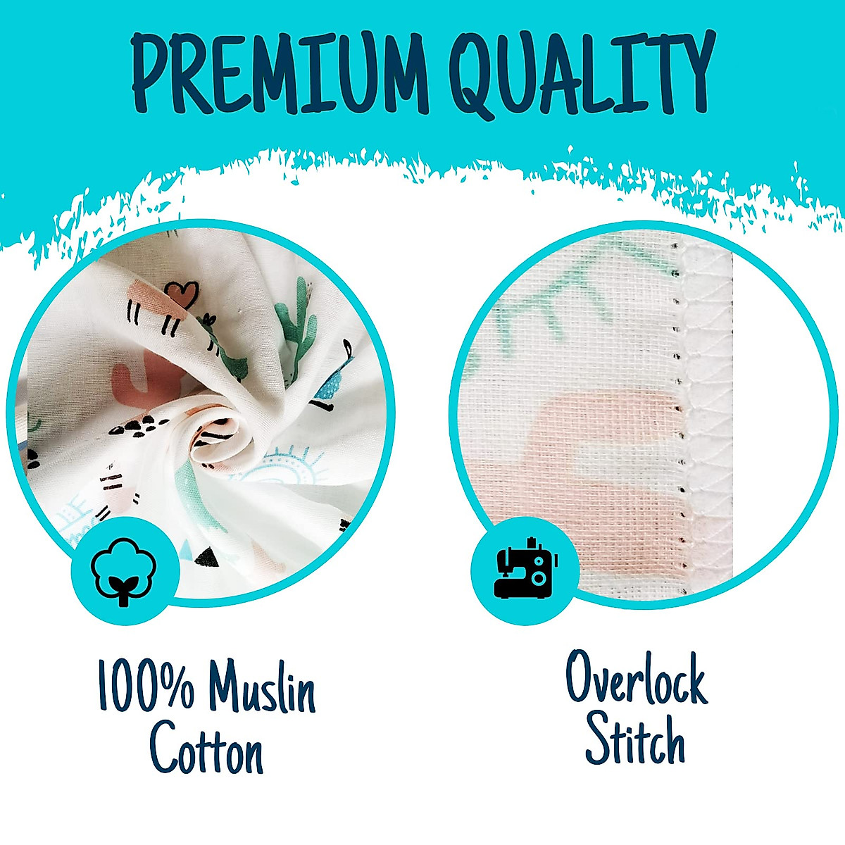 Omilion Baby Swaddle Blanket and Washcloths Set,12 Pieces Muslin Cotton Baby Swaddle Wrap and Wash Cloths Unisex for Boys and Girls, 4 Pack for 40 x 40 Inches and 8 Pack for 8 x 10 Inches