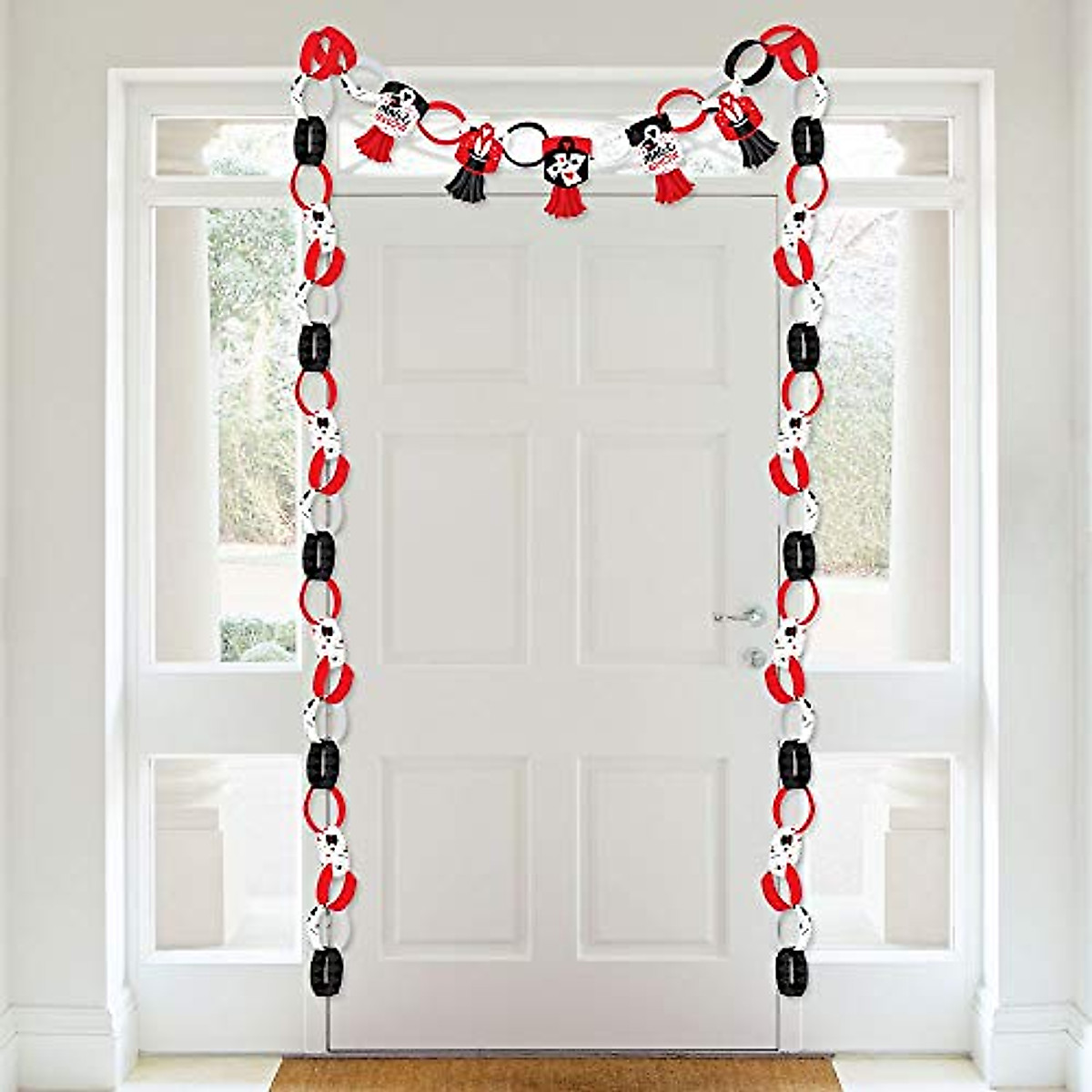 Big Dot of Happiness Ta-Da, Magic Show - 90 Chain Links and 30 Paper Tassels Decoration Kit - Magical Birthday Party Paper Chains Garland - 21 feet