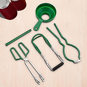 Fulgutonit Stainless Steel 21.5QT Water bath Canning Pot with Rack & Lid, Canning Supplies Starter Kit and 6 Pieces Canning Tools Set, Water bath Canner for Beginner