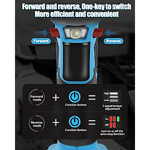 VICRING 20V Cordless Impact Wrench 1/2 Inch Impact Gun Brushless High Torque Power Impact Wrench Electric Lug Nuts Impact Driver With 4.0Ah Battery Fast Charger and 4 Sockets