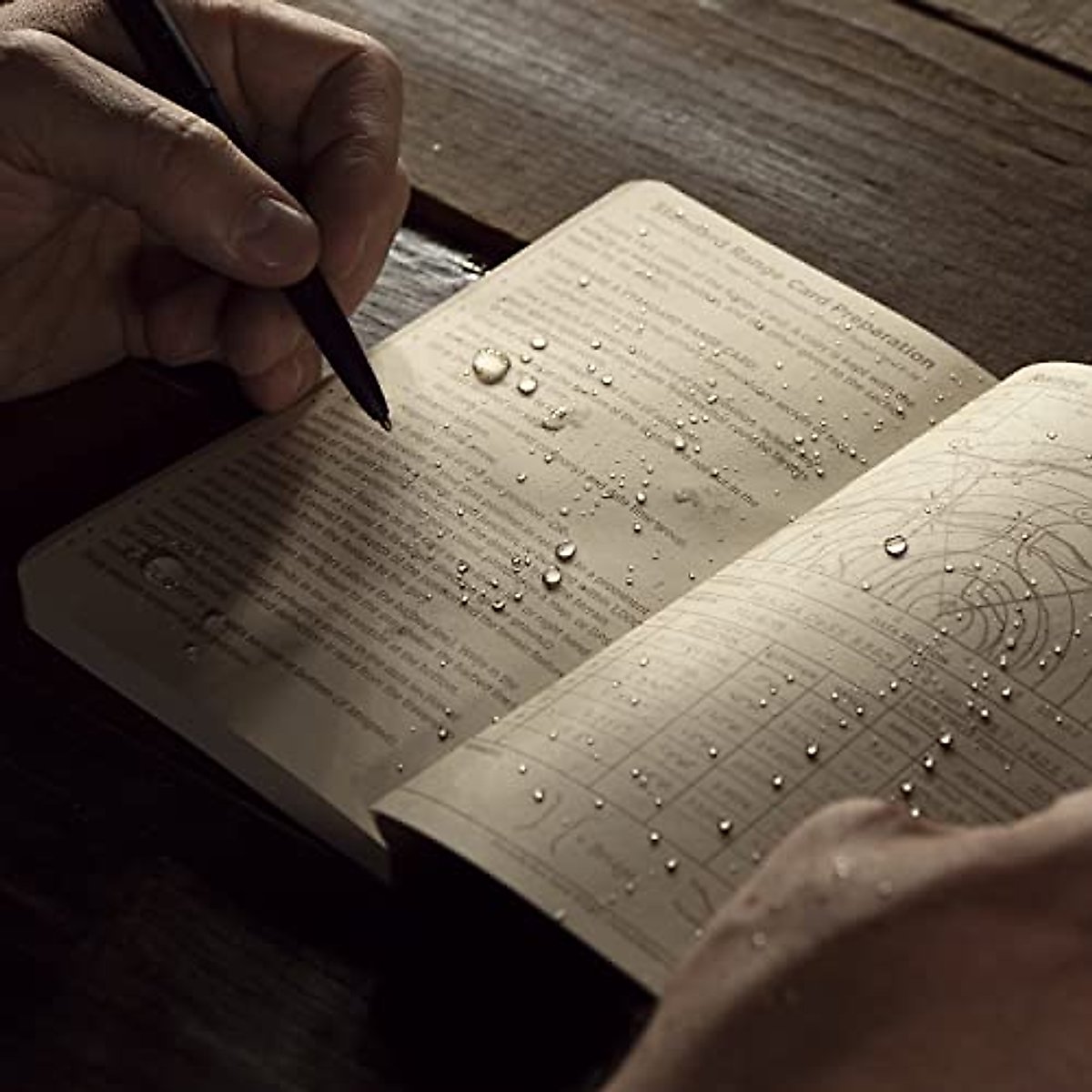 Rite in the Rain All Weather Tan Tactical Field Notebook, 4 5/8" x 7" Soft Cover Weatherproof Notepad, Universal Page Pattern, Reference Pages (No. 980T)
