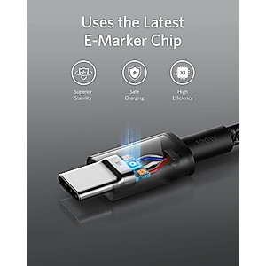 Anker USB C Hub, 332 USB-C Hub (5-in-1, 4K HDMI) with 100W Power Delivery, 4K@30Hz HDMI Display, 5Gbps USB-C and USB-A Data Ports & 333 USB C to USB C Cable (6ft 100W, 2-Pack)