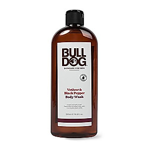 BULLDOG Mens Skincare and Grooming Body Wash Vetiver & Black Pepper, 16.9 Fluid Ounce