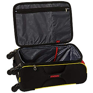 American Tourister Disney Softside Luggage with Spinner Wheels, Mickey Mouse Pants, Checked-Medium 21-Inch