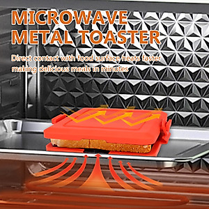 Microwave Toastie Sandwich Maker,Micro Munchy Microwave Toastie Maker, Versatile Small Toaster, Easy to Clean and Store, Perfect for Cooking Breakfast, Grilled Cheese, Snacks (Blue)