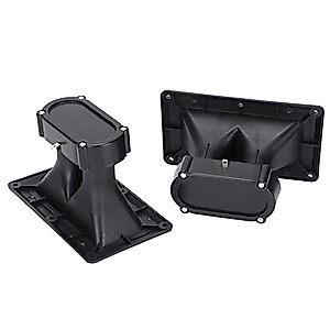 ASHATA 2PCs Wide Dispersion Horn Tweeter Wide Dispersion Horn Audio Accessories, Piezo Horn Tweeters 75/150W Dual Drive Ceramic High Sensitivity Piezoelectric Speaker