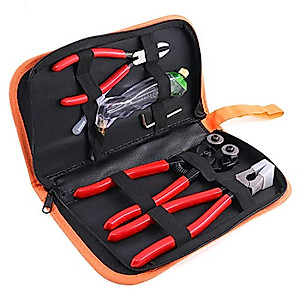 Hilitchi 5Pcs Wheeled Glass Tile Nipper Running Plier Breaking Grozer Plier Pistol Grip Glass Cutter with Bonus Hex Wrench Heavy Duty Stained Glass Tools Mosaic Tools Assortment Kit for Stained Glass