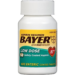 Bayer Consumer Health Bayer Low Dose Safety Coated Aspirin 81 mg , 400-Count (Pack of 2)