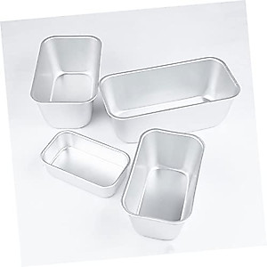 UPKOCH 2pcs Toast Box Bread Pan with Lid Mini Muffin Pans French Toast Nonstick Loaf Pan Pullman Loaf Alloy Steel Loaf Pan Bread Mould Kitchen Baking Mold Cake Baking Pan Mousse Silver