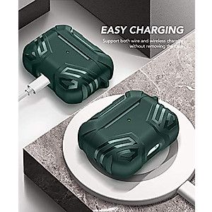 MOBOSI Vanguard Armor Cell Phone Accessory Bundle - AirPods Pro Case & iPhone 11 Pro Max Case (Midnight Green)