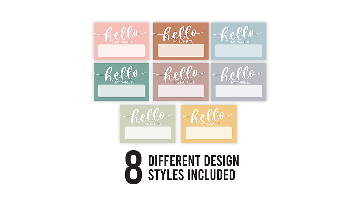 Colorful Hello My Name Is Stickers for Kids & Classrooms