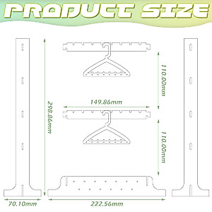 BBTO Earring Hangers Holder Organizer Mini Earring Necklace Coat Hanger Acrylic Rack Jewelry Stand Earring Display Stand for Women Ear Stud for Mother's Gift(Transparent)