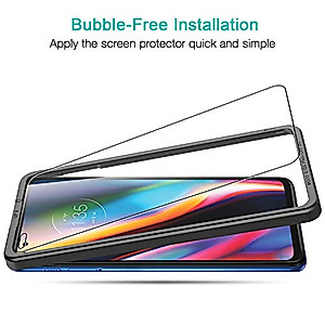 LK 3 Pack Screen Protector Compatible for Motorola Moto G 5G Plus/Moto One 5G/Moto One 5G UW Tempered Glass 9H Hardness, Case Friendly