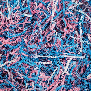 MagicWater Supply Crinkle Cut Paper Shred Filler (4 oz) for Gift Wrapping & Basket Filling - Light Pink