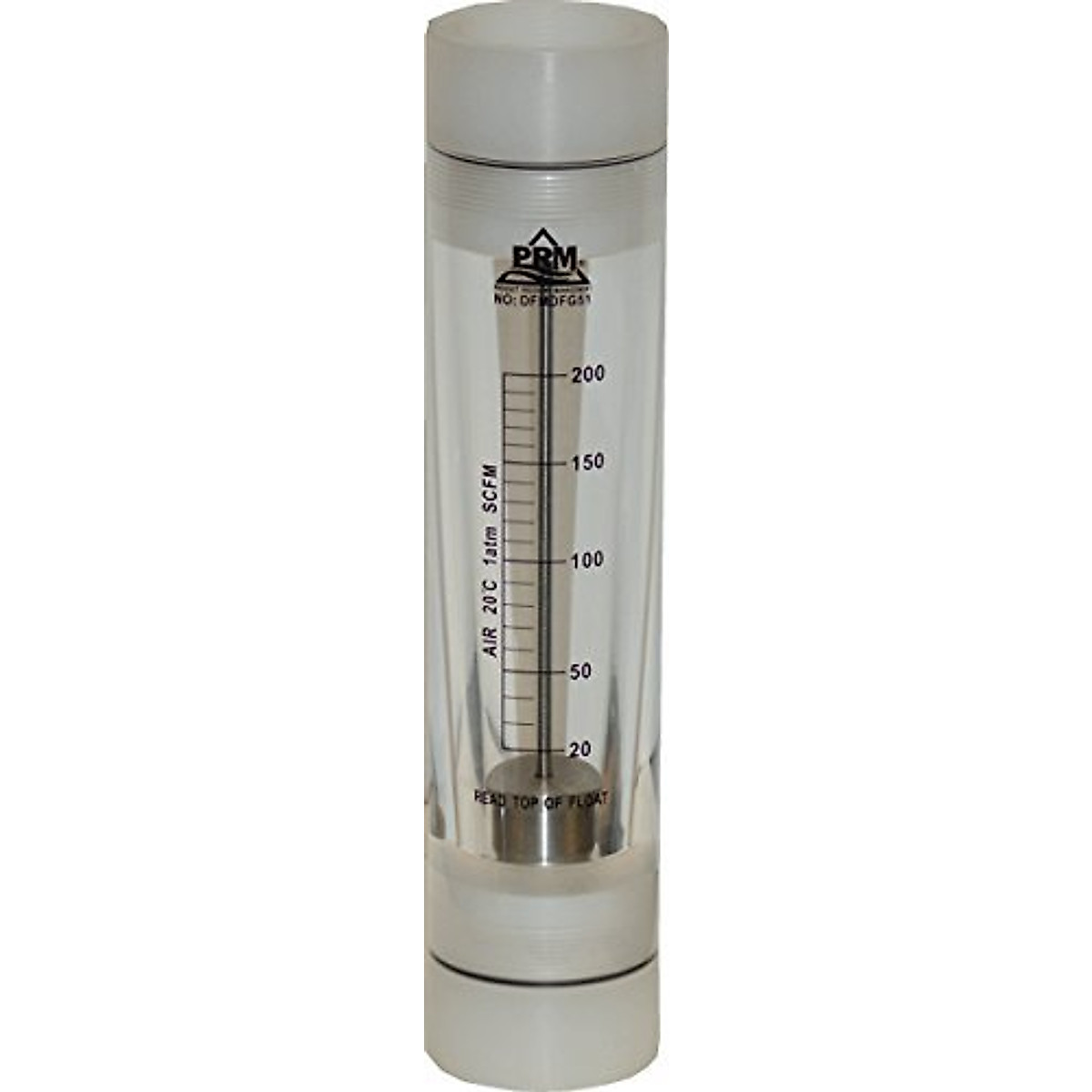PRM 0-200 SCFM Rotameter Air Flow Meter, 2 Inch Female NPT Connections, Viton Seals
