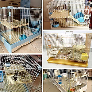 PINVNBY 6 Pack Rabbit Grass Mat, Bunny Natural Straw Woven Bed, Small Animal Cages Hay Nest Sleeping, Chewing, Nesting and Toys for Guinea Pig Hamster and Rat Bed Mat