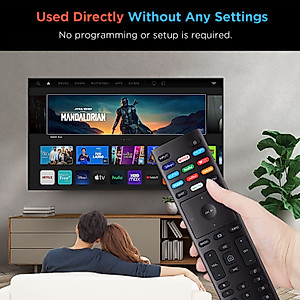 Universal Remote Control Replacement for All Vizio P-Series M-Series V-Series D-Series Smartcast Series LED LCD UHD OLED Smart TV with Shortcut Buttons Disney, Netflix, Prime Video, Hulu and More