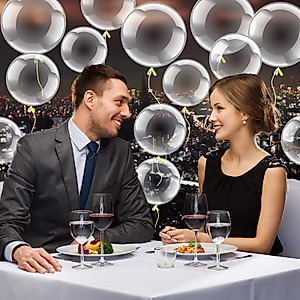 Kasyat 50 Pcs Clear Bubble Bobo Balloons Burbuja Transparent Clear Balloons Transparent Balloons for Christmas Wedding Birthday Indoor Outdoor Party Decoration (8 Inch, 10 Inch, 12 Inch)