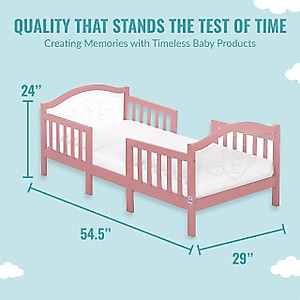 Dream On Me Rosie Toddler Bed in Classic Rose