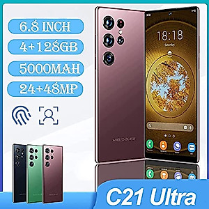 SANSHREUNI G23 + 5G Ultra Cell Phone - Factory Unlocked Android Smartphone, 128GB Storage, 100MP Camera - Long Battery Life - S Pen - US Version - 2023(Rose Gold)