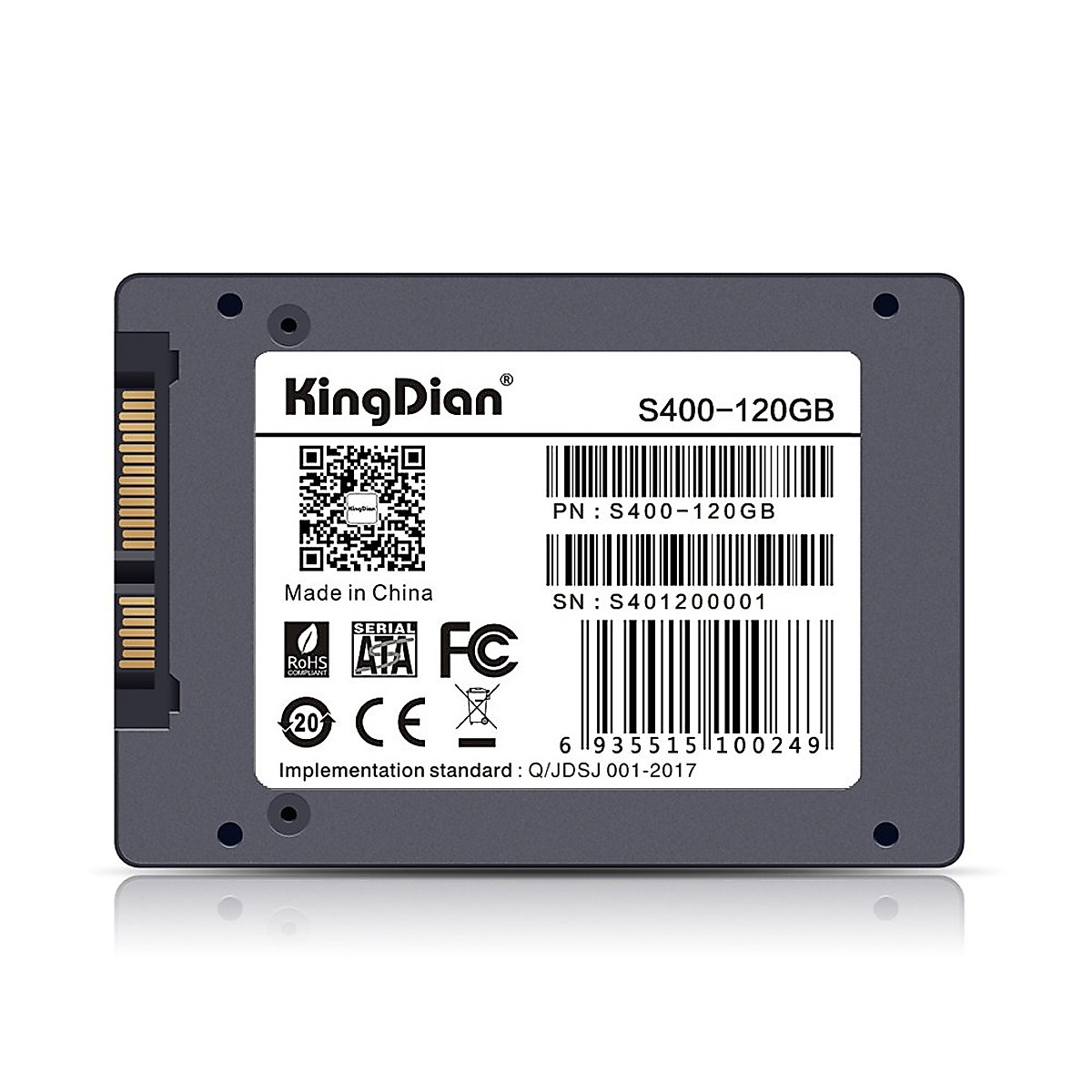 KingDian 2.5" SATA III Internal Solid State Drive 120gb SSD for PC Laptop Desktop POS Game Advertising Machine(S400 120G)