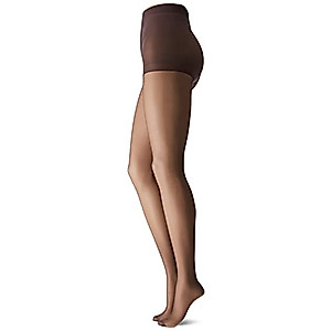 Hanes Silk Reflections Women's Plus-Size Enhanced Toe Pantyhose, Barely Black, 3