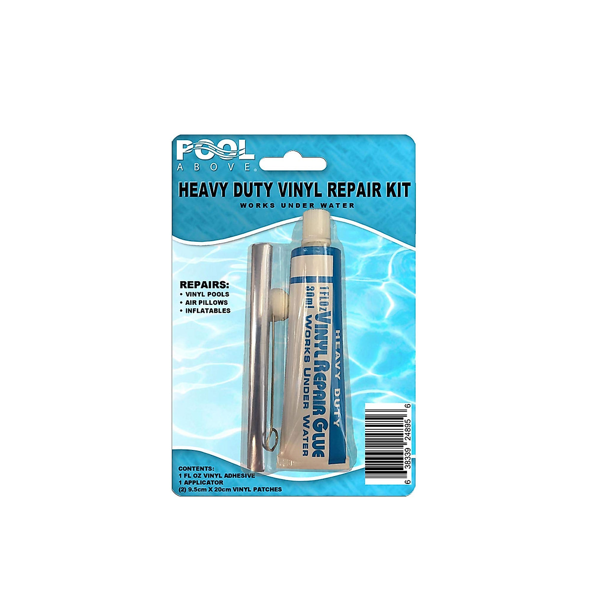 Pool Above Repair kit for Above-Ground Swimming Pool Liner | Vinyl Repair Patch for Inflatable Swimming Pool | Heavy Duty 5.5 inch x 8.5 inch Pool Patch Repair kit