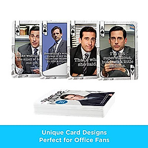 AQUARIUS The Office Michael Quotes Playing Cards - Michael Themed Deck of Cards for Your Favorite Card Games - Officially Licensed The Office Merchandise & Collectibles