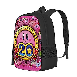 CUTEK Anime Gaming Backpack Cute Large Capacity Sports Daypack Lightweight Travel Shoulders Bag Travel Bags For Kir-By Fans
