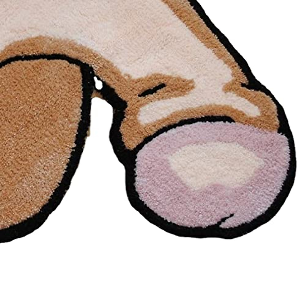 Meideli Bathroom Rugs, Funny Shape Kitchen Mat Soft & Non-Slip Front Door Mat Carpet Floor Rug, Area Rug for Living Room, Bathroom, Kitchen,Bedroom, Home Decor 15.75" * 23.62" Brown