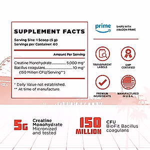 Classic Creatine - Pure Micronized Creatine Monohydrate Powder for Increased Strength, Endurance, & Muscle Growth - Boost Athletic Performance & Recovery