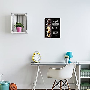 Inspirational Wall Art Wooden Prints Artwork Grind Hustle Execution Quote Success Motivational Wall Decor for Home Office Living Room Bedroom Ready to Hang (coffee)