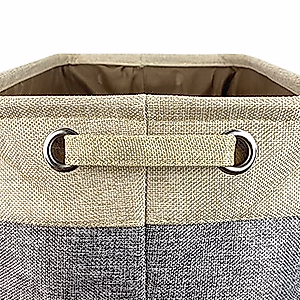 Personalized Dog Red Standard Poodle Bone Decorative Storage Basket Fabric Durable Toy Box with 2 Handles for Organizing Closet Garage Clothes Blankets Grey and White