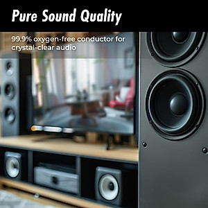 InstallGear 1ft Shielded 1 Male to 2 Female RCA Y Adapter Splitter Connector - RCA Splitter (2 Pack)