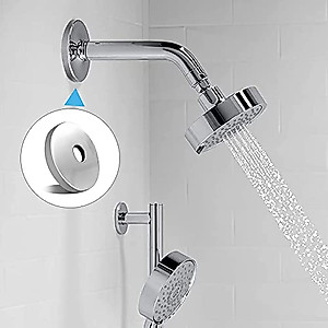 Shower Escutcheon Plate, Shower Flange Cover - Modern Shower Arm Flange 3.5” Extra Large | Universal Escutcheon Brushed Stainless Steel Replacement Cover Plate, Fits Standard 1/2" shower Pipes